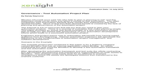 Download Pdf Automation Test Plan Sample