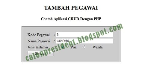 Aplikasi Crud Php Koneksi Php Mysql Contoh Download Program C Php Java Web C
