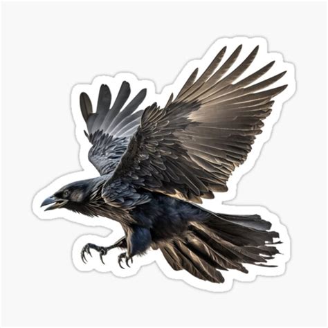 Raven Flying Drawing