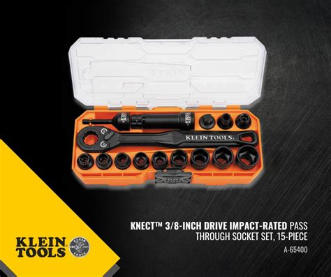 Klein 🚧 Introducing The 65400 Klein Knect™ Pass Through Socket Set 🚧