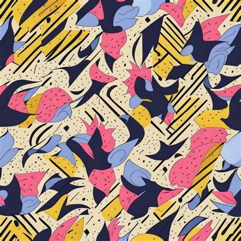 Premium Photo Memphis Patterns