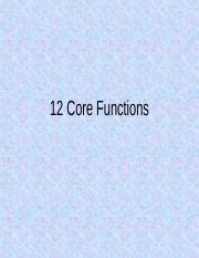 12 Core Function Ppt 12 Core Functions 1 Screening The Process By Which The Client Is