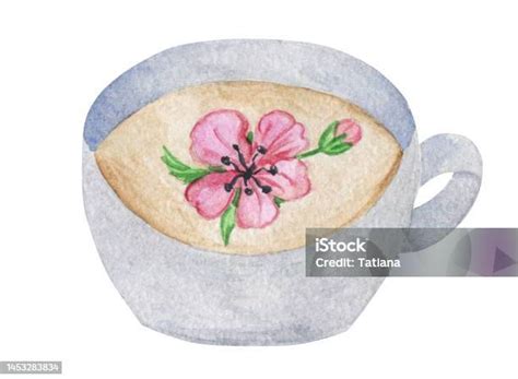 사쿠라 꽃과 향기로운 일본 차 컵에 동양 음료 고립 된 아시아 음식 디자인입니다 차 뜨거운 음료에 대한 스톡 벡터 아트 및 기타 이미지 차 뜨거운 음료 탁자 0명