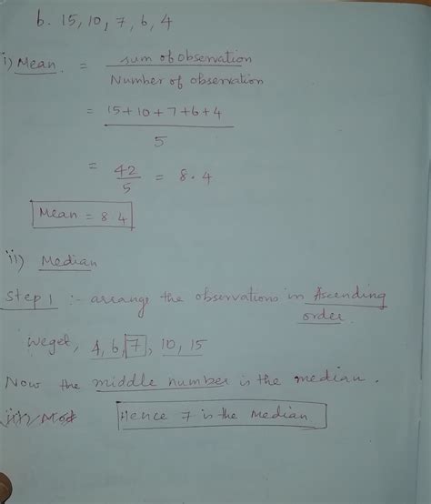 Statistics Exercises Mean Median Mode SD And Range EDLC Course Hero
