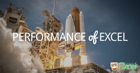 Performance Of Excel Study On How To Speed Up Excel Up To
