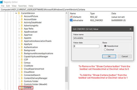 Hide Or Show Cortana Button On Taskbar In Windows 10 Tutorials