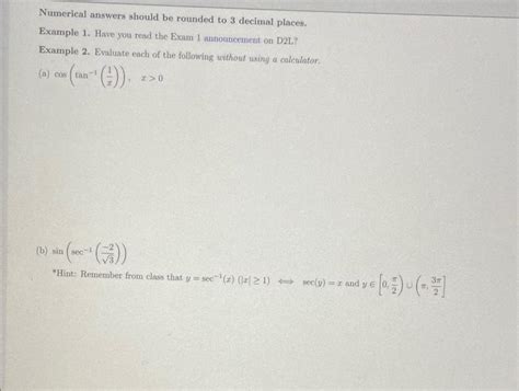 Solved Numerical Answers Should Be Rounded To Decimal Chegg