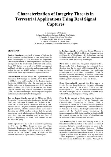 Pdf Characterization Of Gnss Integrity Threats In Terrestrial Applications Using Real Signal