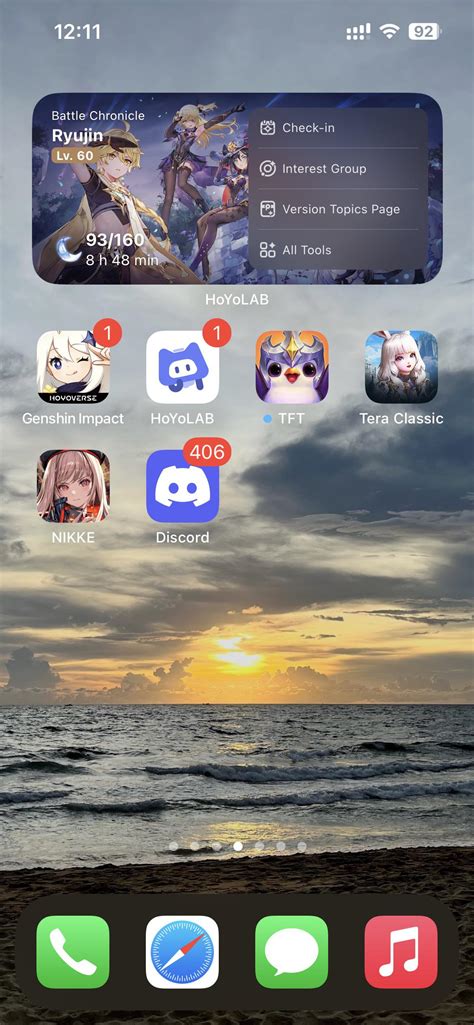 You Can Now Have A Hoyolab Widget Outside On Your Home Screen To Show