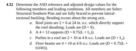 1 32 Determine The ASD Reference And Adjusted Design Chegg Com
