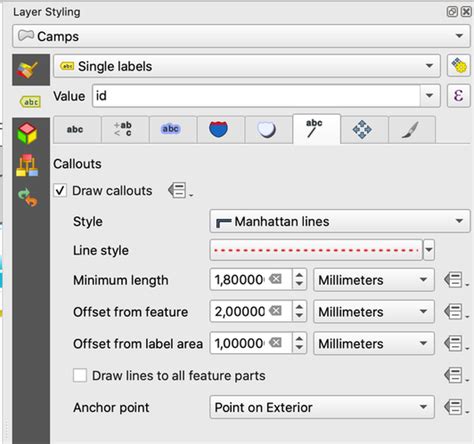 Labeling Label Callouts In Qgis Geographic Information Systems