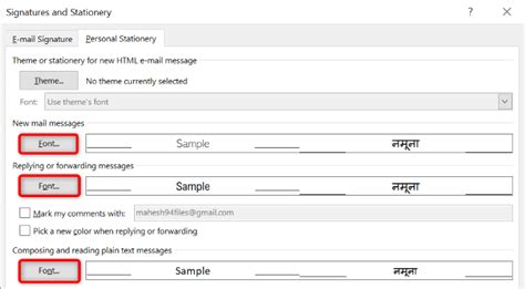 How To Change The Font And Font Size In Outlook
