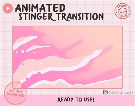 Animated Stinger Transition Pink Liquid Transición De Escena Líquida Animada Rosa Scene