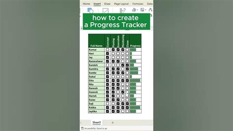 How To Create Progress Tracker In Excel 💥📈 Exceltipsandtricks