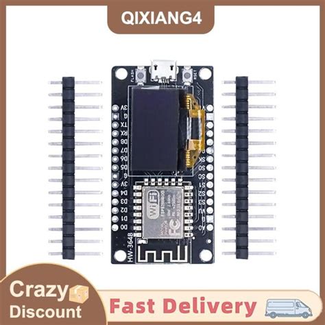 【qixiang4】 nodemcu esp8266 development board type c micro usb ch340c wifi module 0 96 inch oled