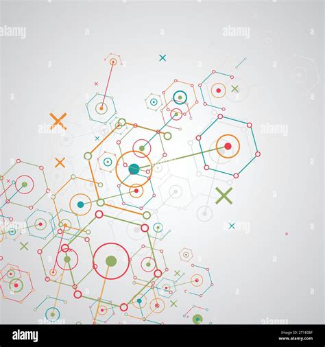abstract technology hexagonal background connection structure vector