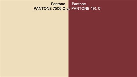 Pantone 7506 C Vs Pantone 491 C Side By Side Comparison
