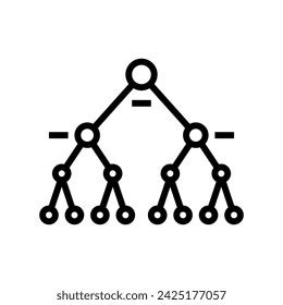 Decision Tree Algorithm Line Icon Vector Stock Vector Royalty Free Shutterstock