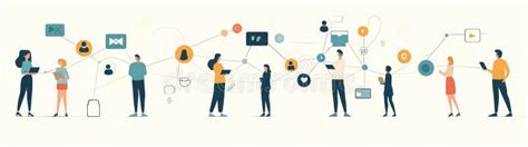 A Flat Design Diagram Displaying Resource Distribution Team Roles And