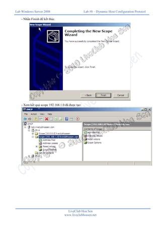 Lab 8 Dhcp Server PDF