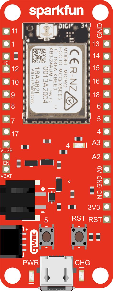 How To Use Sparkfun Thing Plus Xbee3 Micro Pinouts Specs And