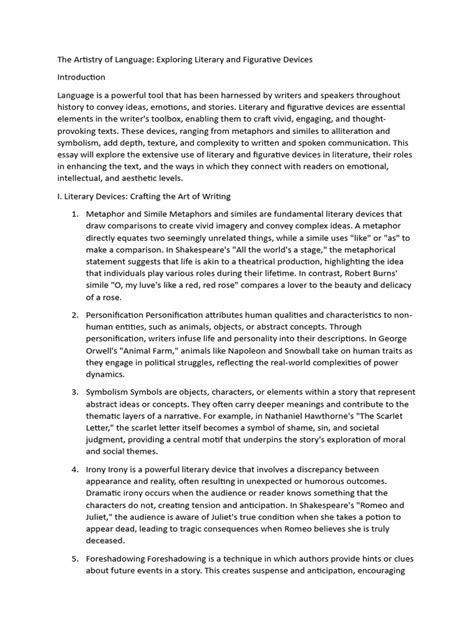 Literary And Figurative Devices Pdf To Kill A Mockingbird Metaphor