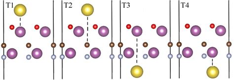 Side Views Of The Possible Structures For Na Single Ion Adsorption On A