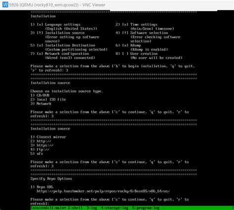 Rocky 8 10 Kickstart Installation Source Error Error Setting Up Software Source Rocky Linux