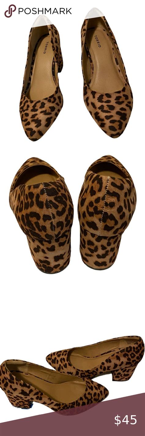 Torrid Womens Sz 8 Wide Leopard Ptint Pumps Block Heels Shoes