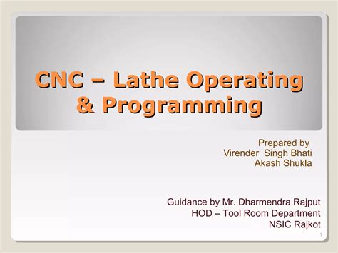 CNC Lathe Operating Programming PPT