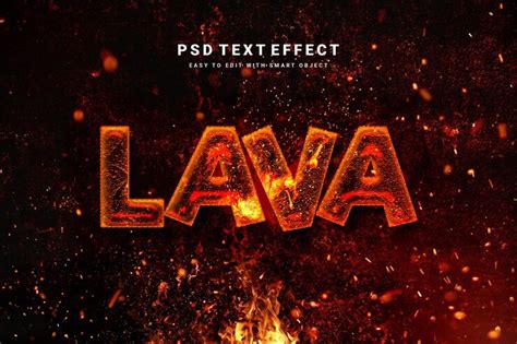 Premium Psd Lava Text Effect