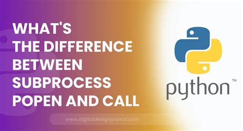 Whats The Difference Between Subprocess Popen And Call