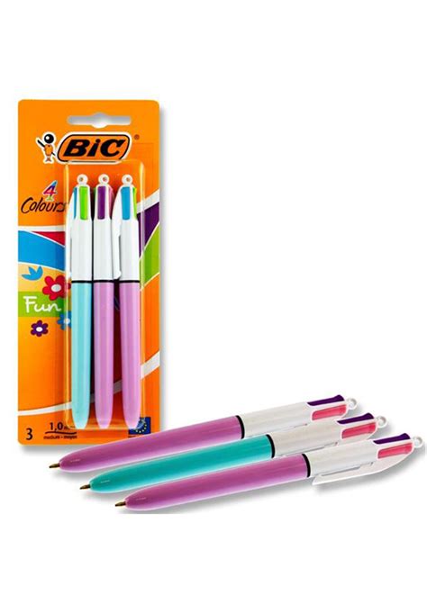Bic Card 3 4 Colour Ballpoint Pens Fun