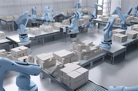 Packaging And Sorting Robots Working Together To Swiftly And Efficiently Sort Large Quantities
