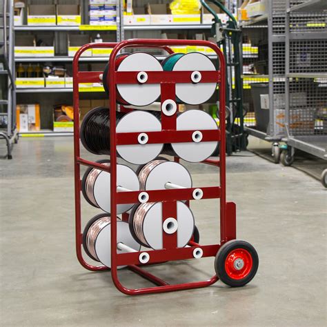 Bisupply Wire Spool Rack Cable Caddy Red Wiring Spool Dispenser Bulk Cable