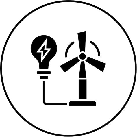 Premium Vector A Sign That Says Wind Turbine And A Windmill