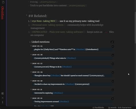 Move Backlinks From Sidepanel Into The Document Section As In Roam By Mrjackphil Share