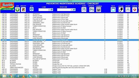 Preventive Maintenance Schedule Template Excel Free Of 1 Preventive