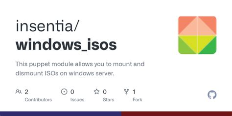 Github Insentia Windows Isos This Puppet Module Allows You To Mount And Dismount Isos On