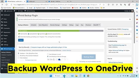 How To Auto Backup Wordpress To Onedrive Cloud Storage Youtube
