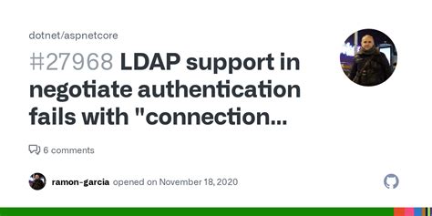 Ldap Support In Negotiate Authentication Fails With Connection Reset By Peer Issue