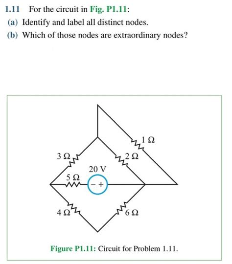 solved 1 11 for the circuit in fig p1 11 a identify and