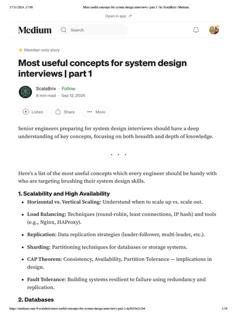 Most Useful Concepts For System Design Interviews Part 1 By