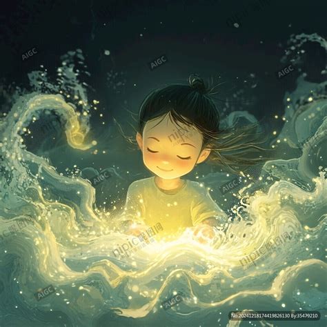 ai创作图梦幻儿童插画超治愈 梦幻儿插插画 梦幻儿童插画 治愈系儿童插画 治愈系儿插 海姑娘插画 梦幻女孩插画 小女孩儿插 手绘追光的精灵