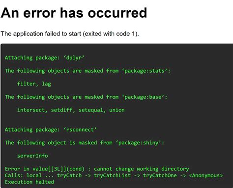Error In Value L Cond Cannot Change Working Directory Calls