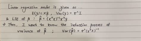 Solved Linear Regression Model Is Given As
