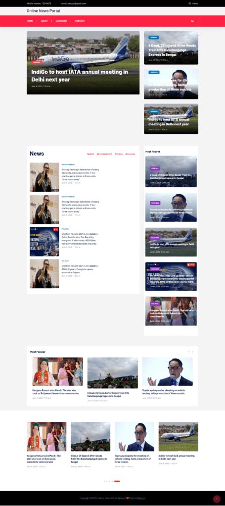 News Portal Project Using Python Django And Mysql Phpgurukul