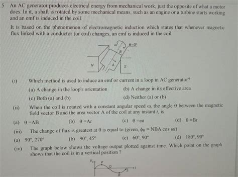 When The Coil Is Rotated With A Constant Angular Speed ω The Angle θ Be