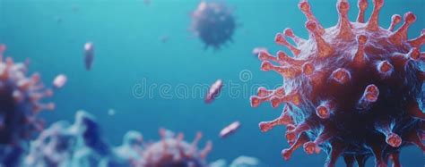 Microscopic Virus Particle 3d Render Of High Quality Image Stock Illustration Illustration Of