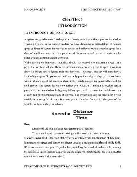 Speed Checker On Highway Using 8051 Pdf